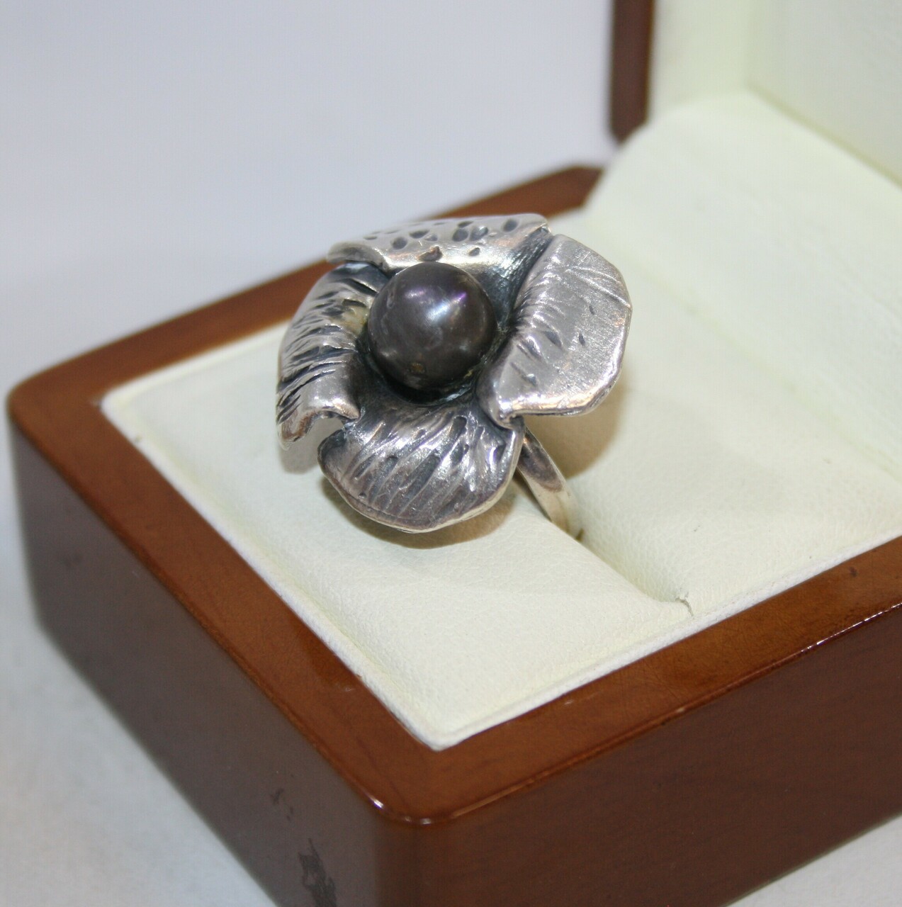 CUDOWNY SREBRNY PIERŚCIONEK KWIAT 9.58G P925 | Pierścionki, obrączki ...