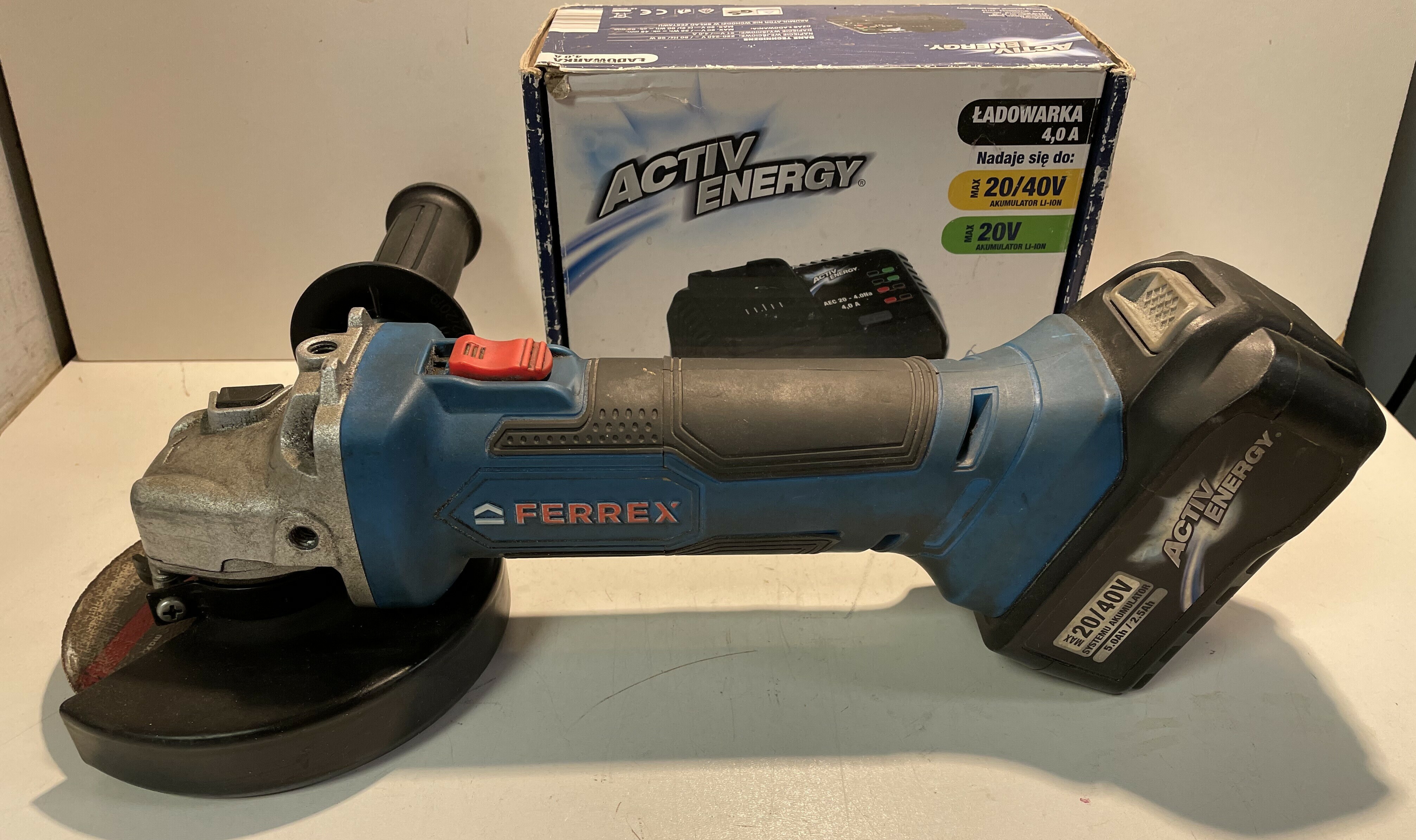 SZLIFIERKA 20V FERREX FAW 40-N + ŁADOWARKA | Szlifierki mimośrodowe ...