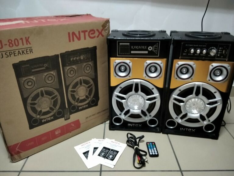 AKTYWNE KOLUMNY GŁOŚNIKI KARAOKE INTEX DJ-801K | Kolumny | Loombard.pl