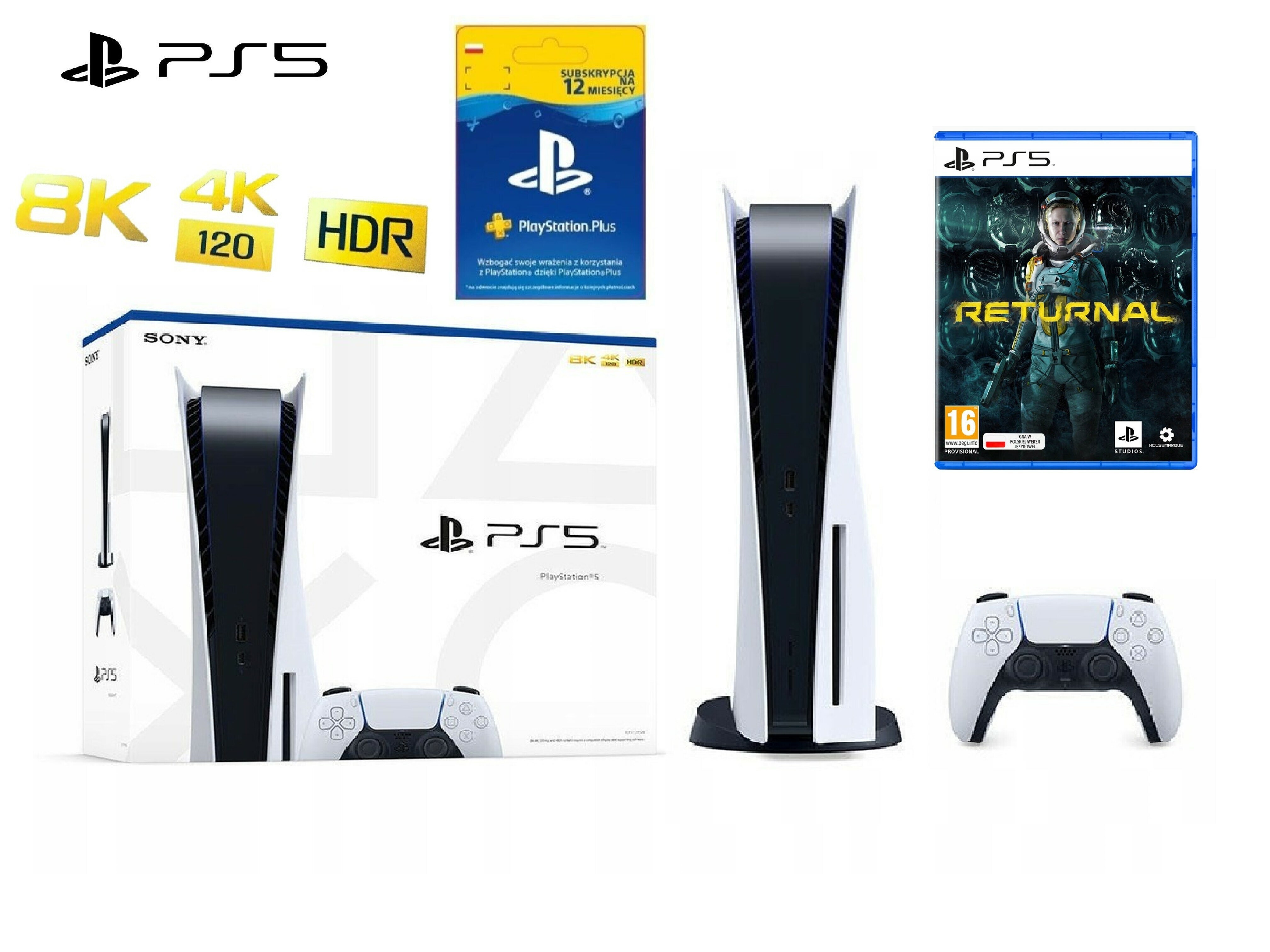 PLAYSTATION 5 BLU-RAY-PS5 PLUS 12M + RETURNAL+ GW | Konsole | Loombard.pl