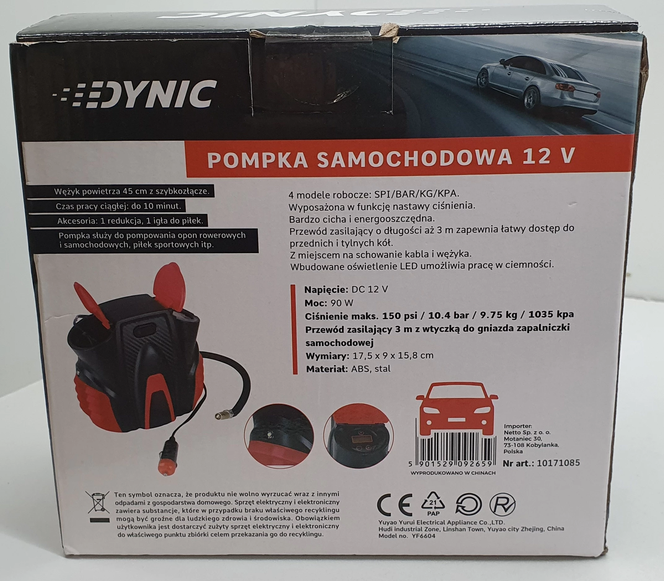 POMPKA SAMOCHODOWA DYNIC 12V | Pompki i kompresory 12V | Loombard.pl