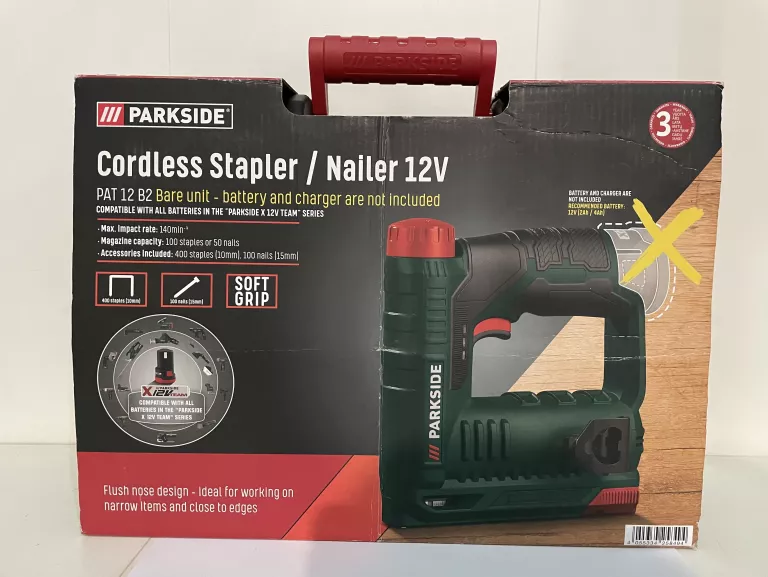PARKSIDE ZSZYWACZ AKUMULATOROWY PAT 12 B2, 12 V | Zszywacze | Loombard.pl