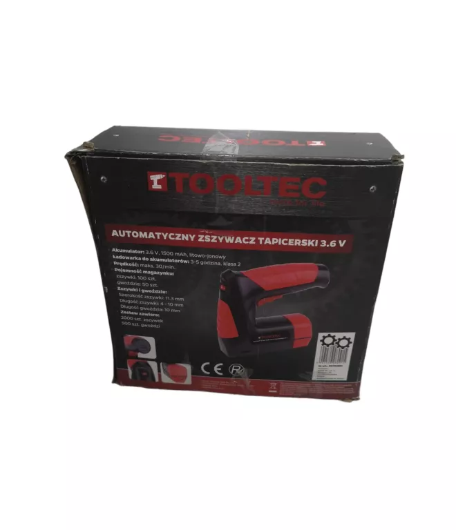 AUTOMATYCZNY ZSZYWACZ TAPICERSKI TOOLTEC 3,6V | Zszywacze | Loombard.pl