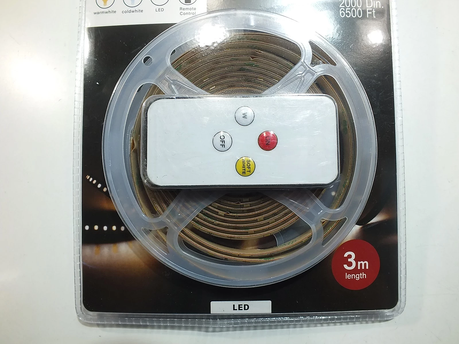 TAŚMA LED TEDI 3 M/PILOT ŻÓŁTO/BIAŁE | Taśmy LED | Loombard.pl