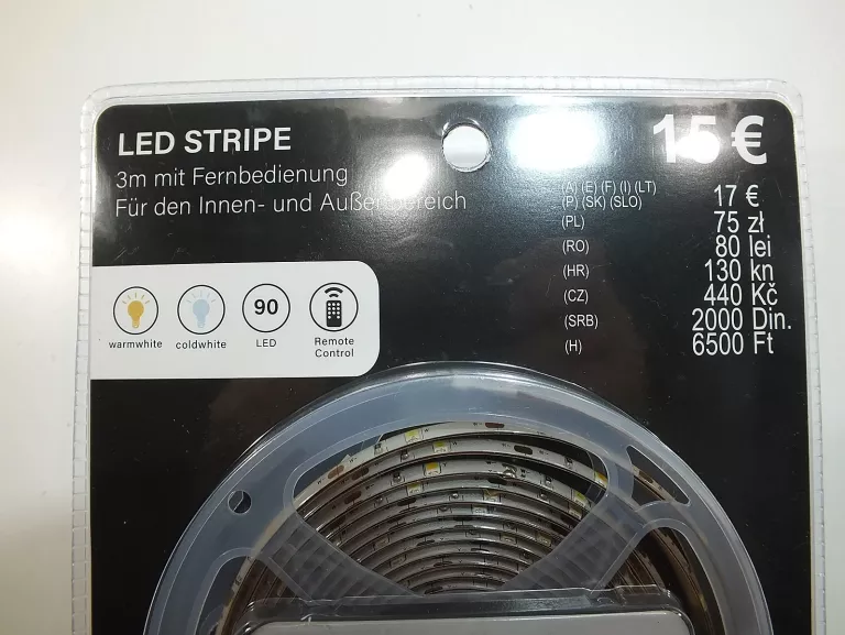 TAŚMA LED TEDI 3 M/PILOT ŻÓŁTO/BIAŁE | Taśmy LED | Loombard.pl