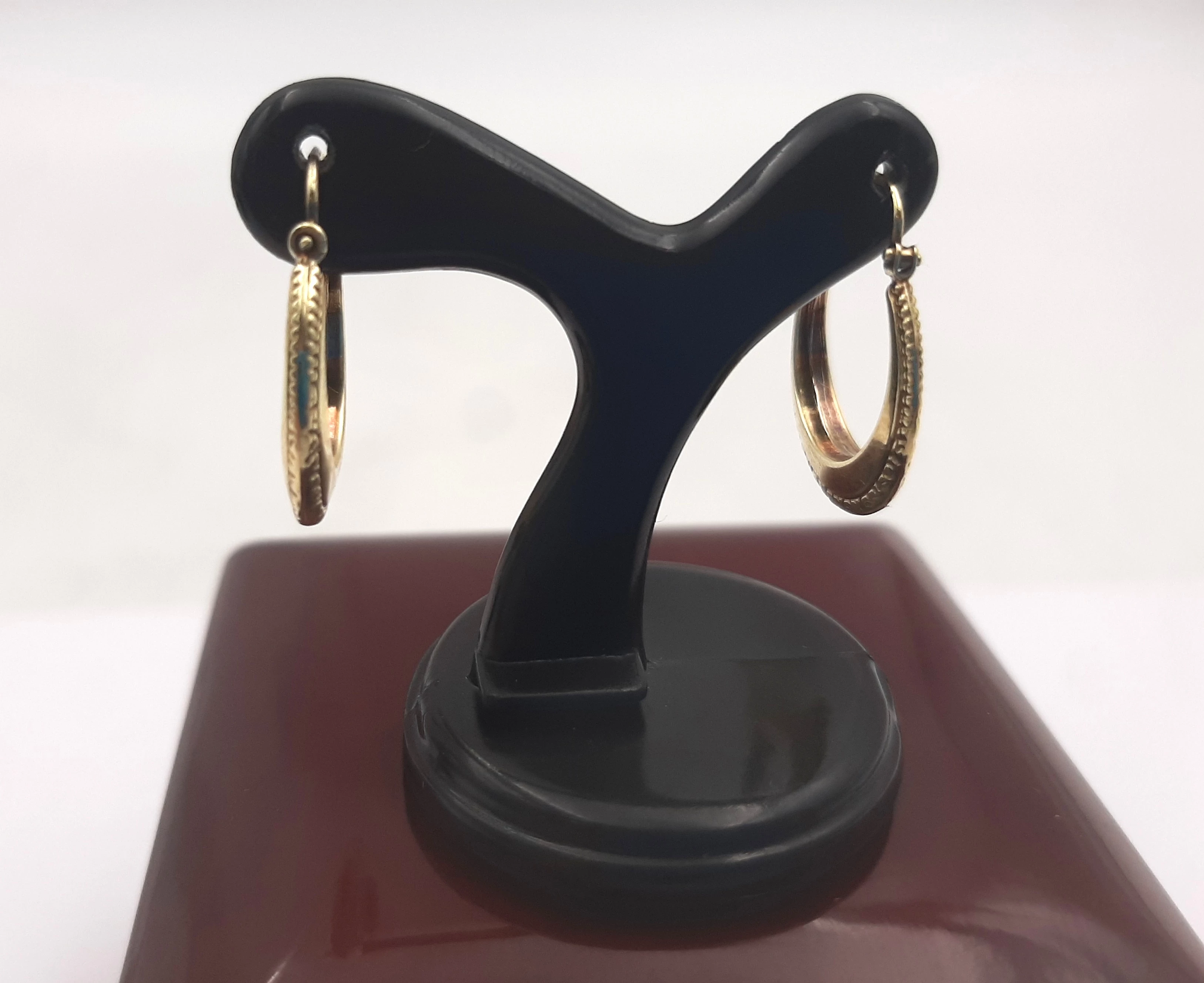 ZŁOTE KOLCZYKI WISZĄCE DMUCHANE 585 1,12 G | Kolczyki | Loombard.pl