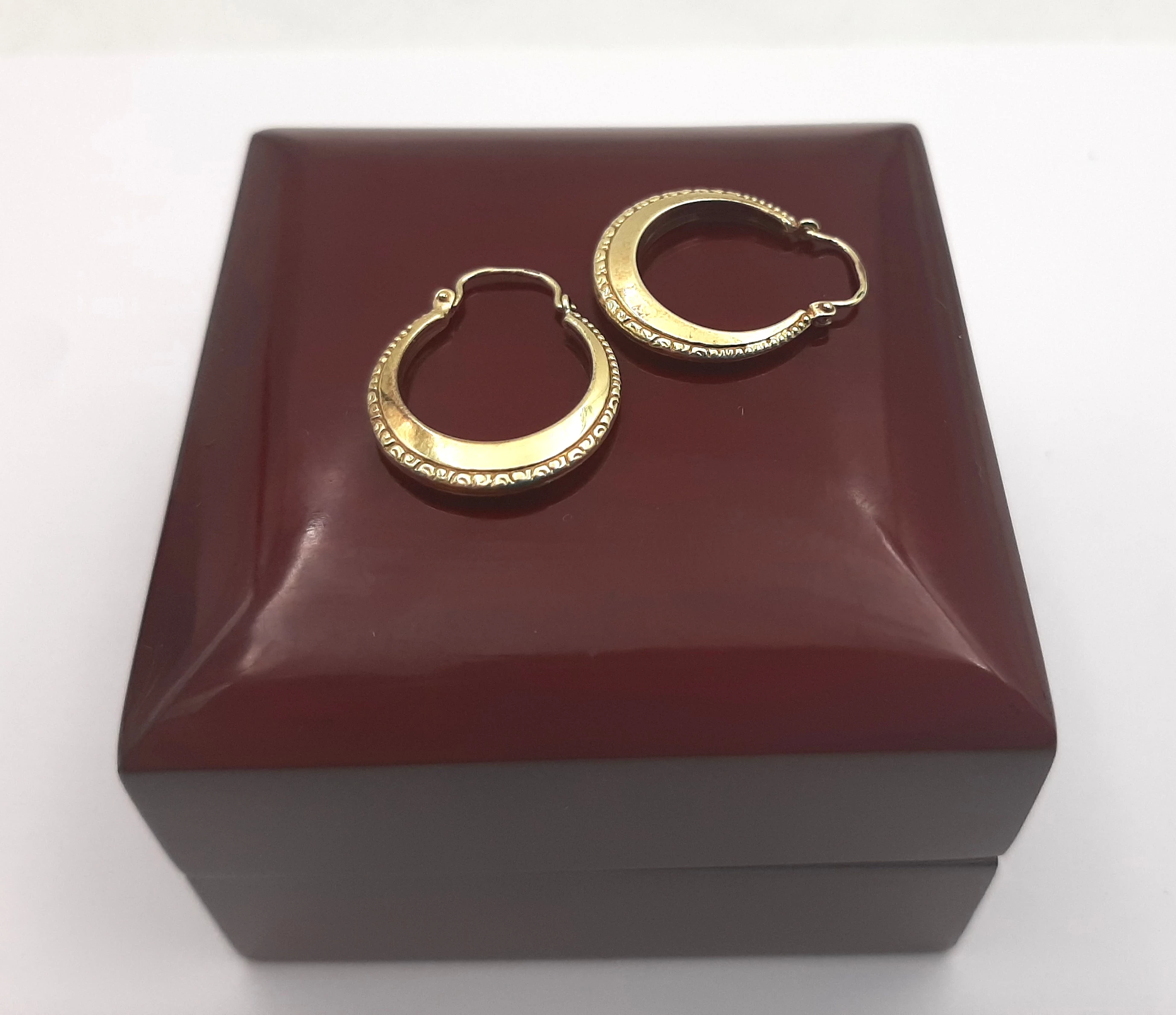 ZŁOTE KOLCZYKI WISZĄCE DMUCHANE 585 1,12 G | Kolczyki | Loombard.pl