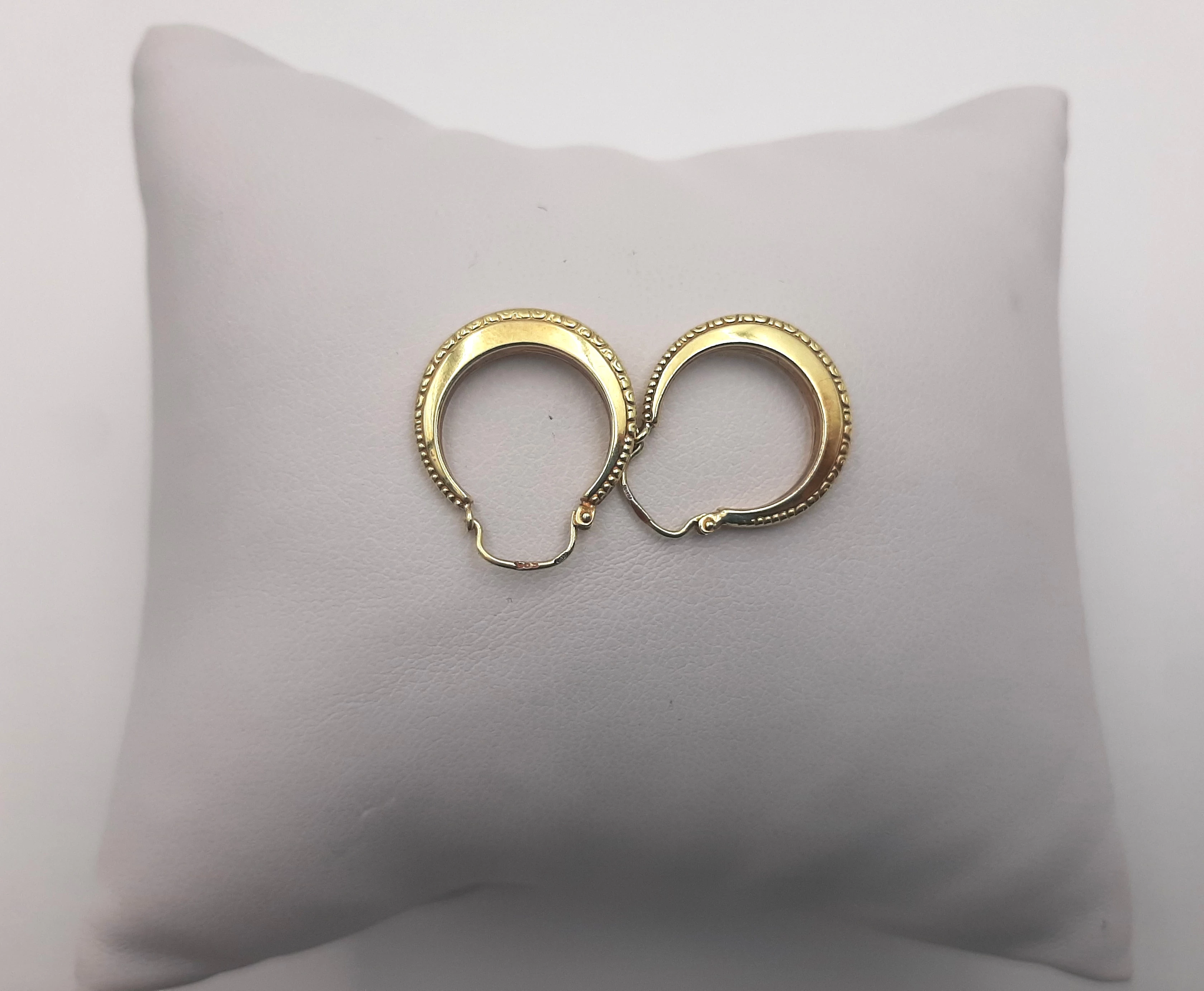 ZŁOTE KOLCZYKI WISZĄCE DMUCHANE 585 1,12 G | Kolczyki | Loombard.pl