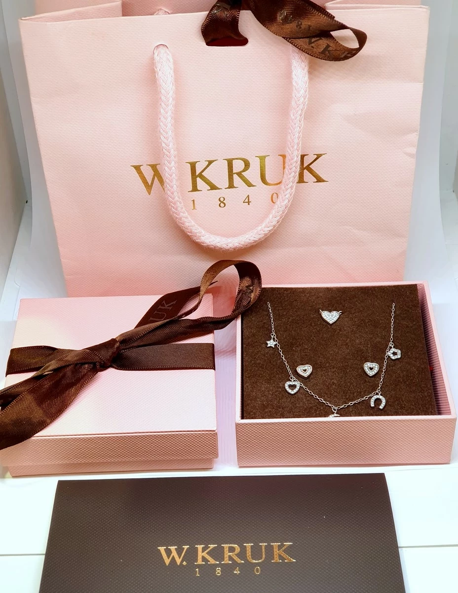 KOMPLET SREBRNEJ BIŻUTERII 'W.KRUK' GWARANCJA! | Komplety | Loombard.pl