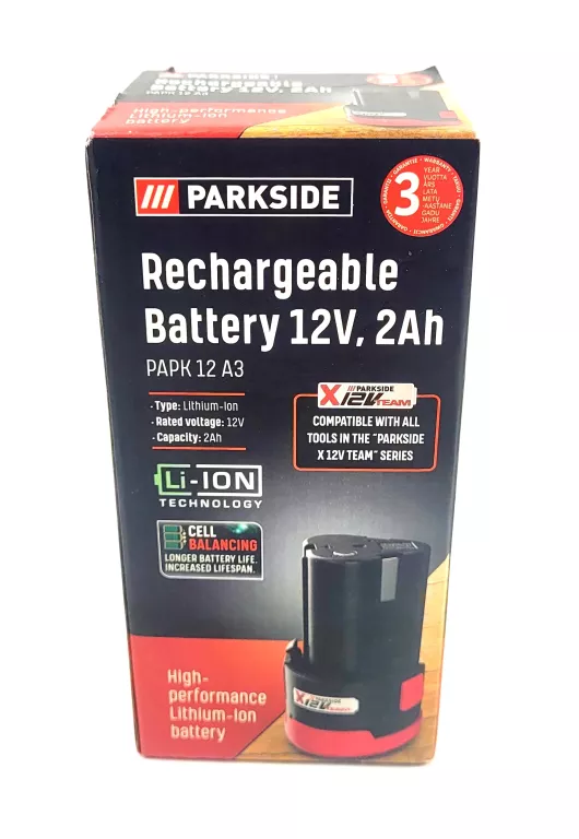 PARKSIDE RECHARGEABLE BATTERY 12V 2AH KOMPLET | Akumulatory do ...