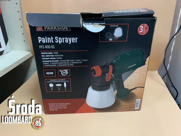 PISTOLET DO MALOWANIA PARKSIDE PFS 400 B1 KARTON | Pistolety malarskie ...
