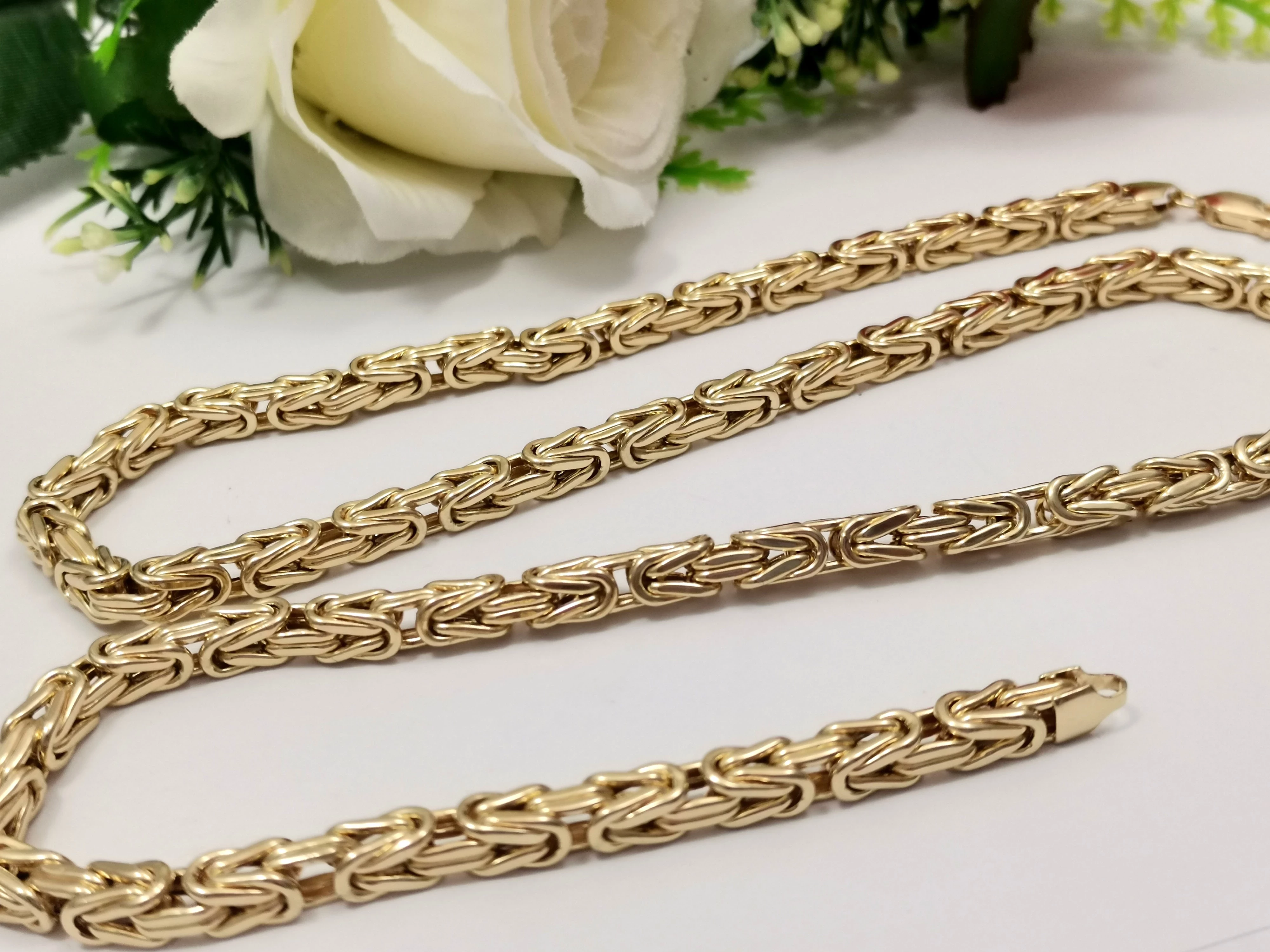 IDEALNY ZŁOTY ŁAŃCUCH SPLOT KRÓLEWSKI 34,3G 585 | Łańcuszki, naszyjniki ...