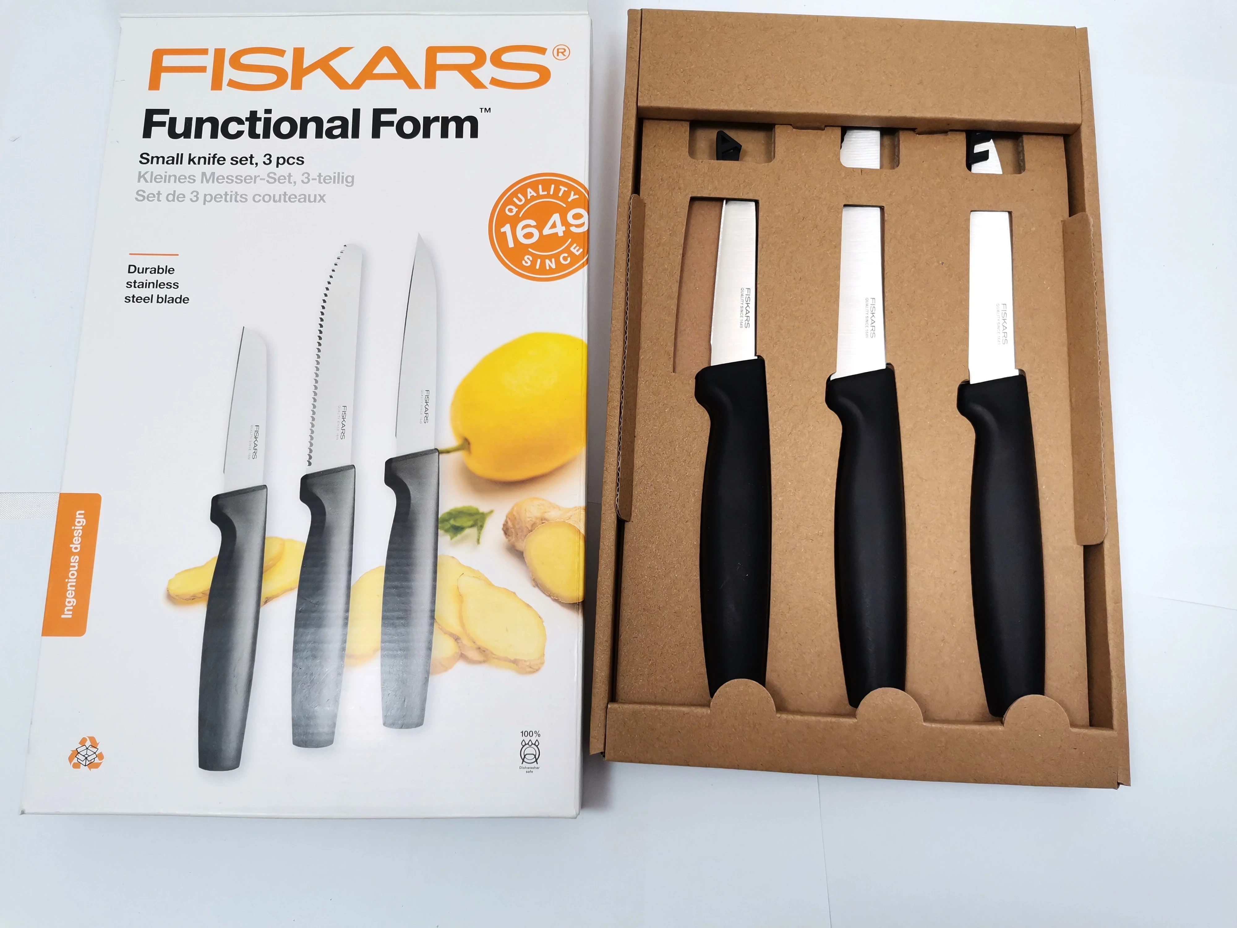 NOŻE FISKARS FUNCTIONAL FORM 3 SZT. JAK NOWE ! | Komplety noży ...