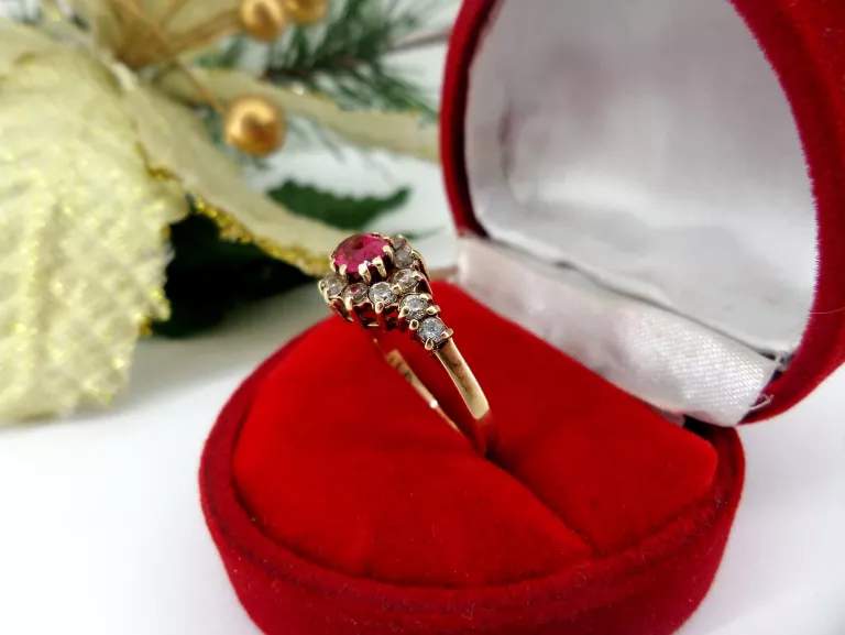 ZŁOTY PIERŚCIONEK Z CYRKONIAMI P585 2,42 G | Pierścionki, obrączki | Loombard.pl