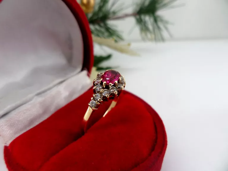 ZŁOTY PIERŚCIONEK Z CYRKONIAMI P585 2,42 G | Pierścionki, obrączki | Loombard.pl