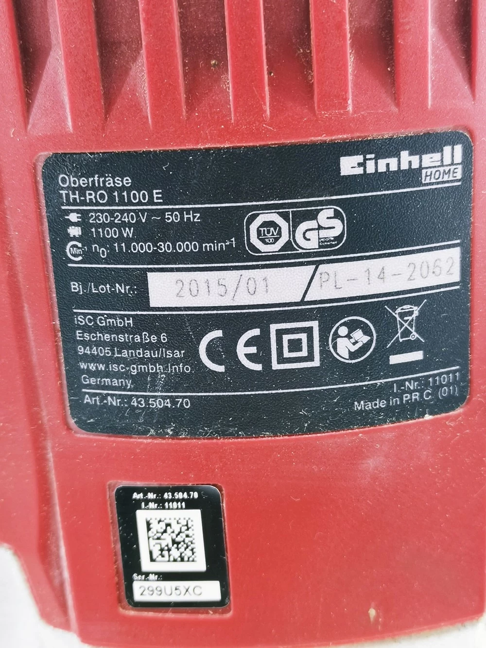 EINHELL TH-RO 1100 E - FREZARKA GÓRNOWRZECIONOWA | Frezarki | Loombard.pl