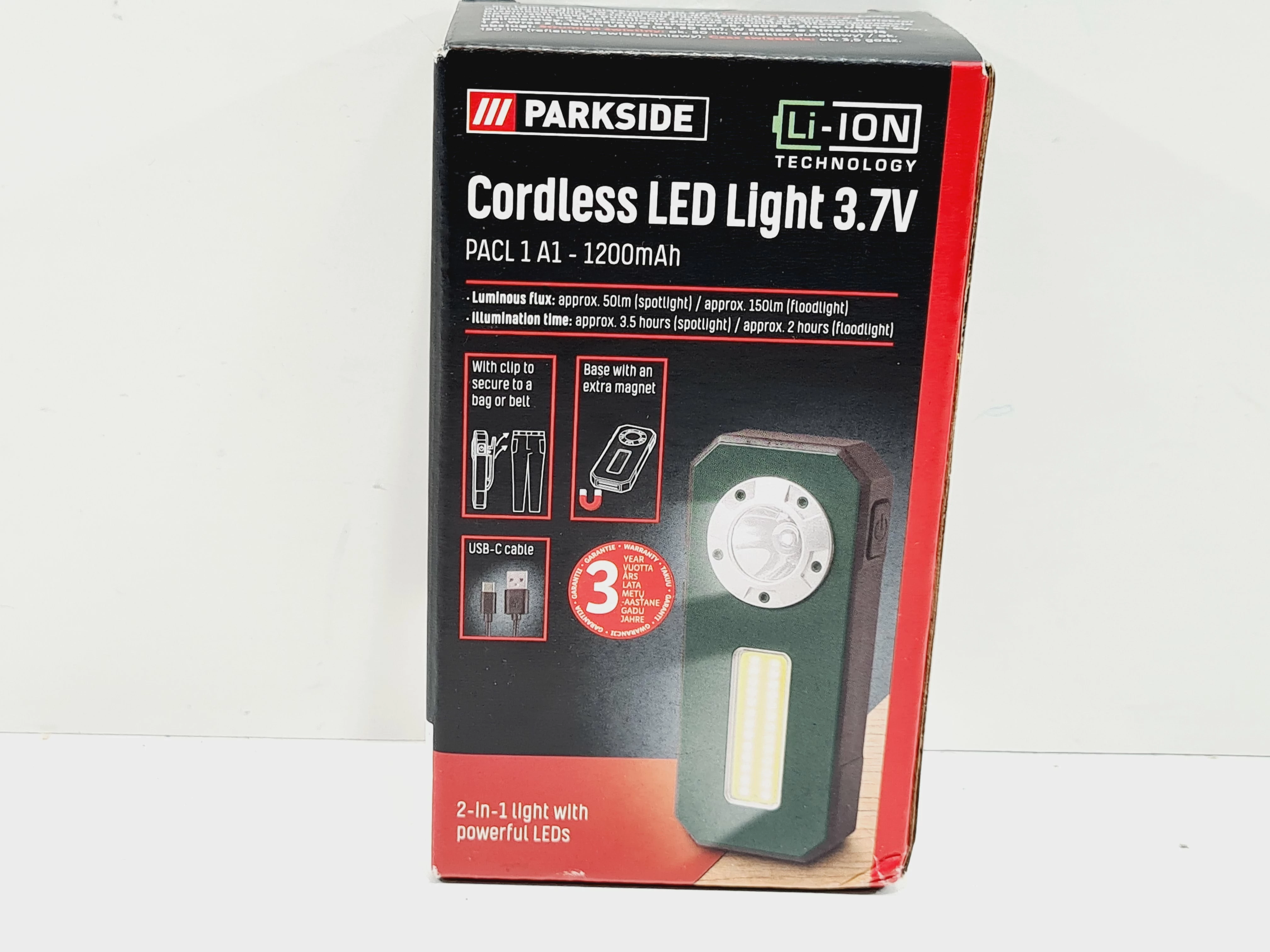 PARKSIDE AKU LED LAMPA PACL 1 A1 1200MAH | Lampy warsztatowe | Loombard.pl