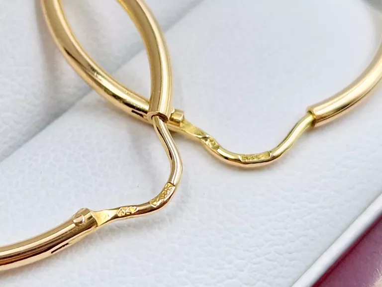 PIĘKNE ZŁOTE KOLCZYK KOŁA - 585 14K 3,22G | Kolczyki | Loombard.pl