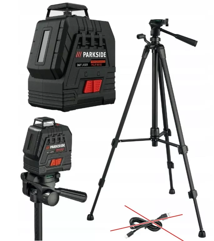 LASER PARKSIDE PKLLP 360 B2 KRZYŻOWY + STATYW | Lasery krzyżowe ...