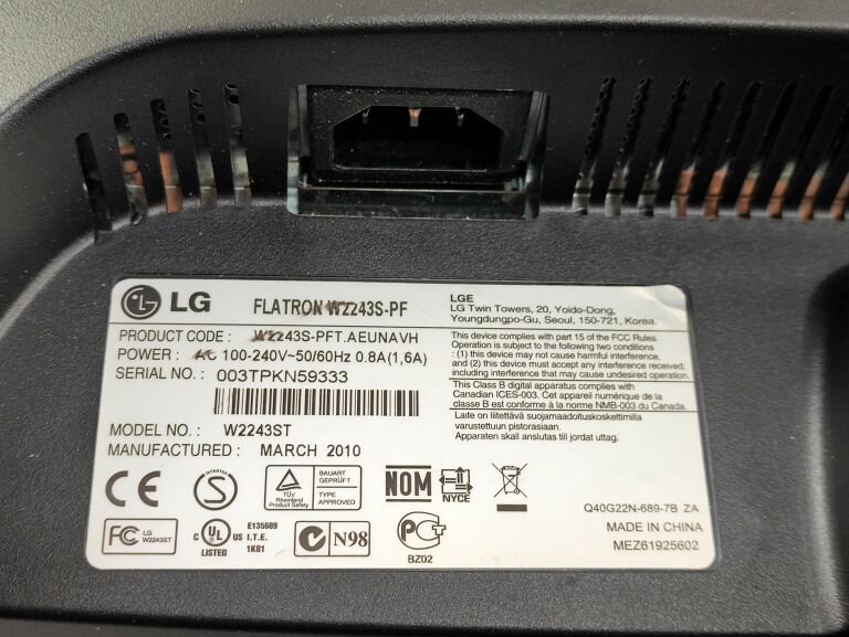 MONITOR LG FLATRON W2243S 22" 1080P FULL HD | Monitory | Loombard.pl