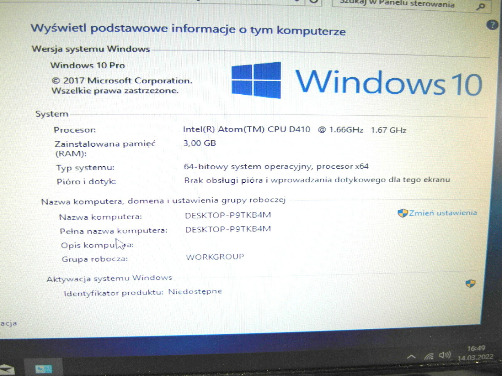 KOMPUTER HP COMPAQ RT3090 +ZAS W10 ATOM D410 150G | Komputery ...