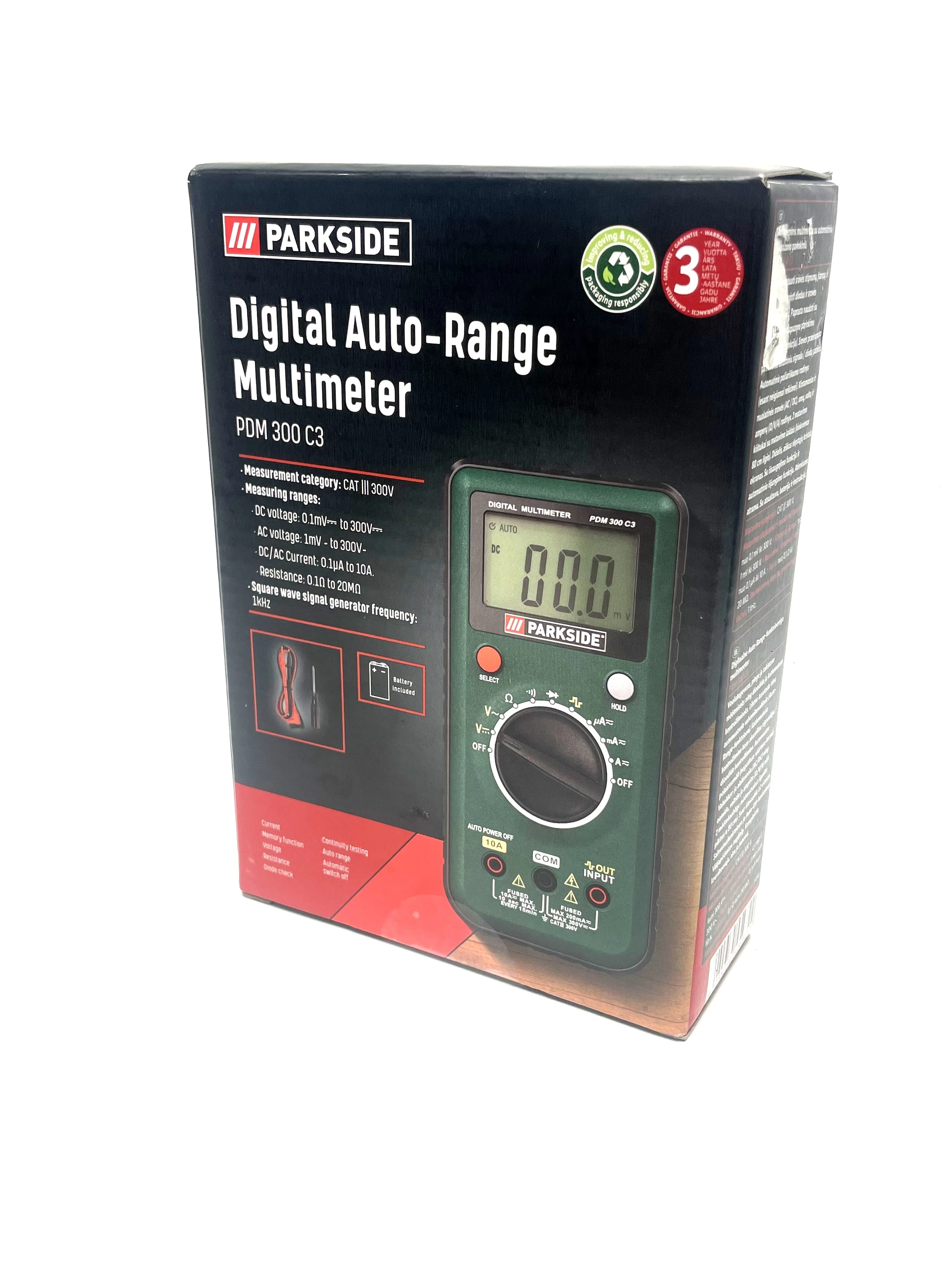 PARKSIDE MULTIMETR PDM 300 C3 KOMPLET | Multimetry | Loombard.pl