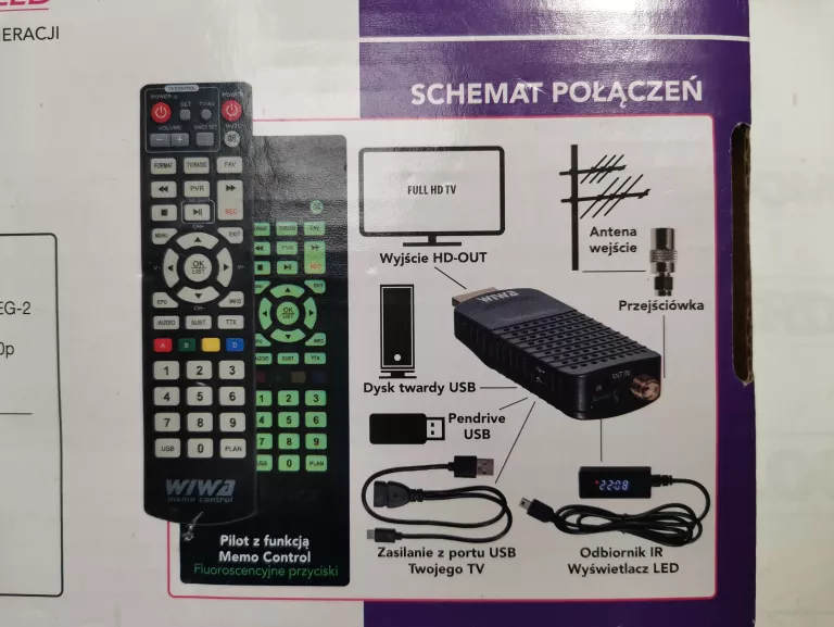 DEKODER WIWA H.265 MINI LED DVB-T2 HEVC | Tunery | Loombard.pl