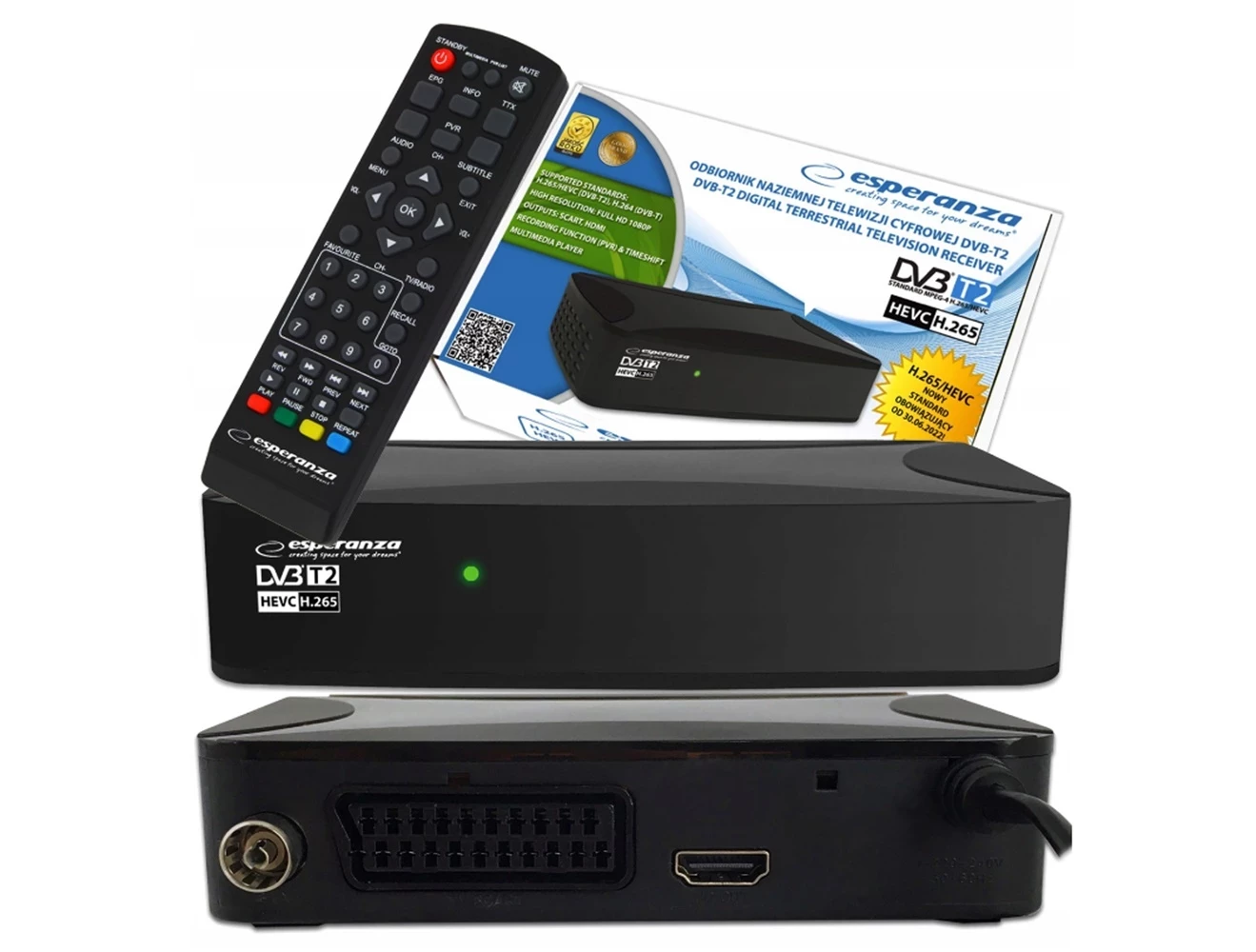 DEKODER TUNER TV NAZIEMNEJ HD DVB-T2 HEVC H.265 | Tunery | Loombard.pl