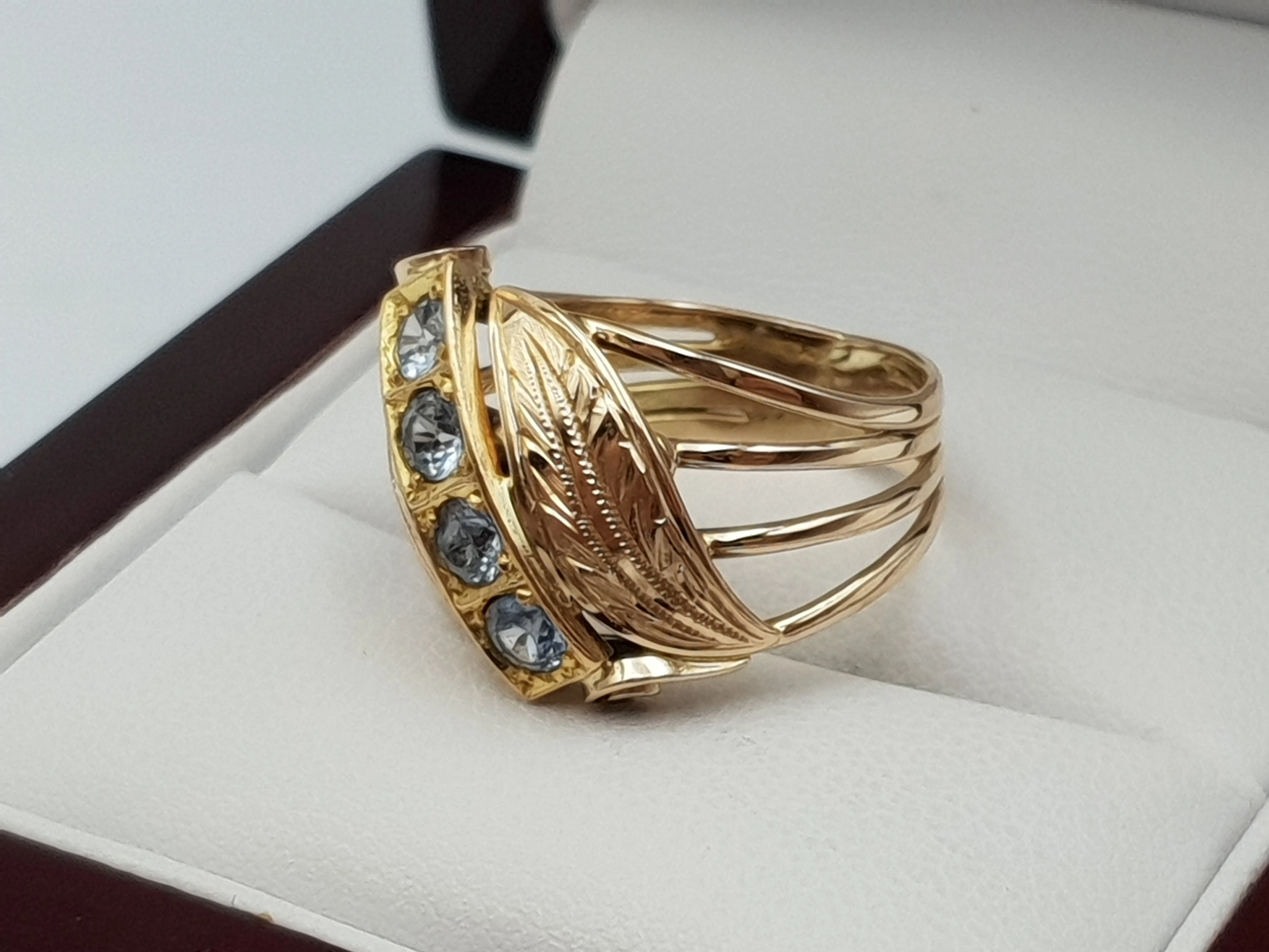 ZDOBIONY ZŁOTY PIERŚCIONEK 585 4,75G R.12 | Pierścionki, obrączki | Loombard.pl