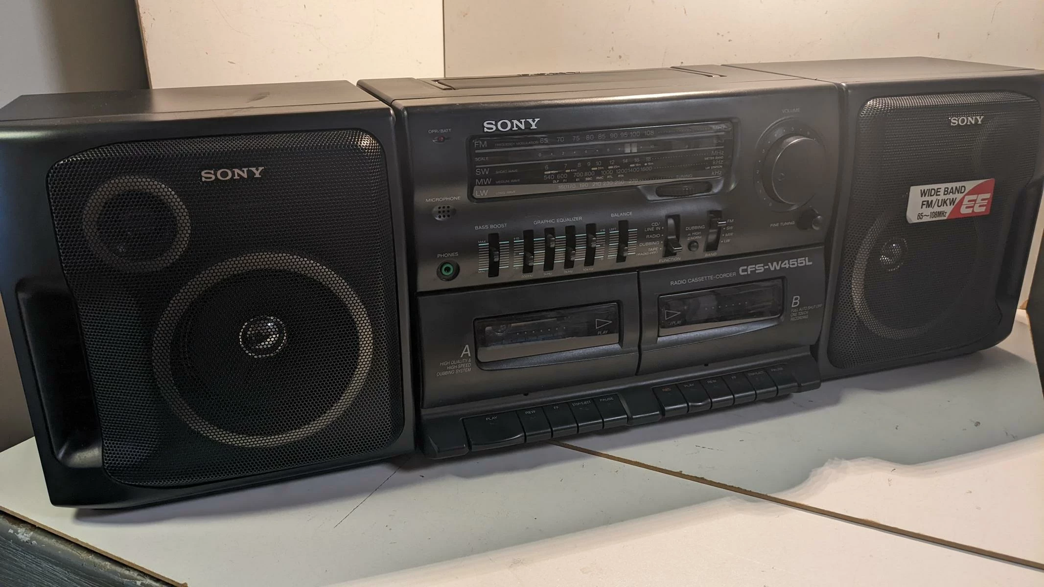 MINI WIEŻA / MAGNETOFON SONY CFS-W455L | Kasetowe | Loombard.pl