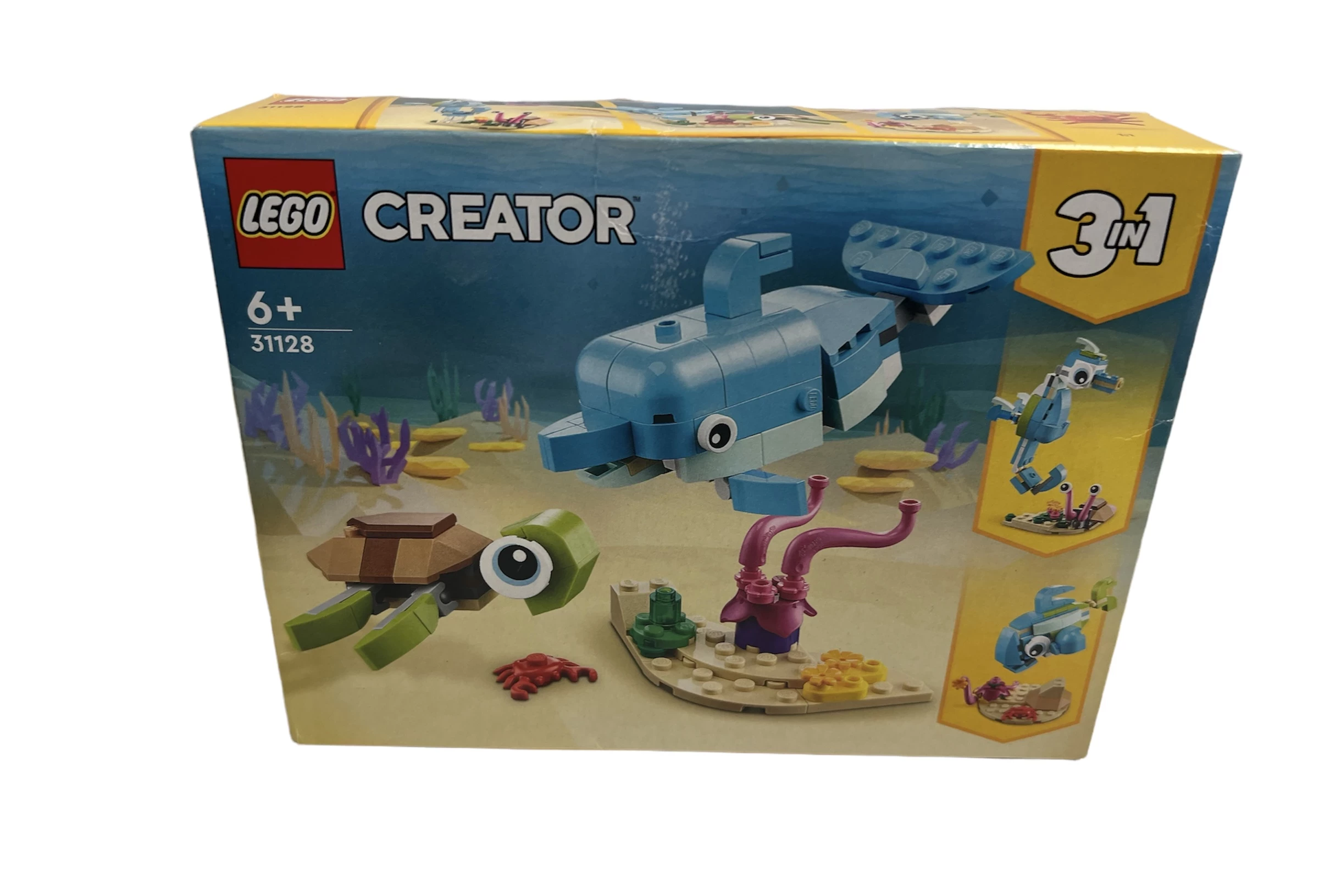 LEGO CREATOR 31128 DELFIN I ŻÓŁW RYBA KRAB 3W1 6+ | Creator 3 w 1 ...