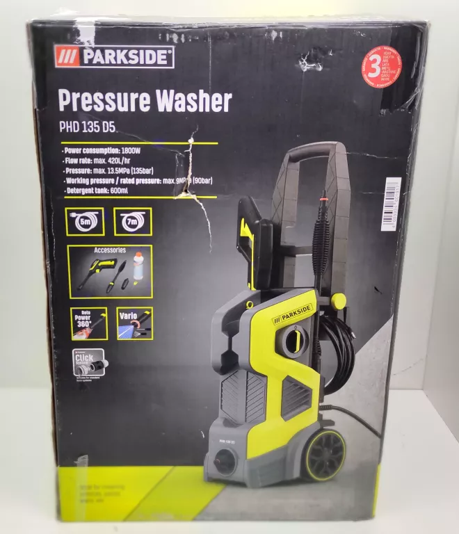 MYJKA PARKSIDE PHD 135 D5 KOMPLET JAK NOWA | Myjki ciśnieniowe | Loombard.pl