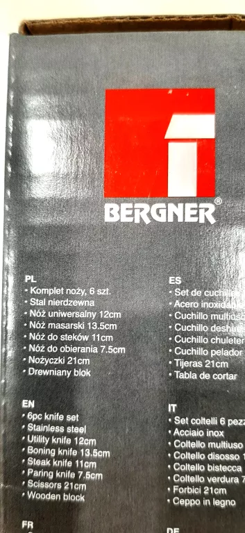BERGNER ZESTAW NOŻY W STOJAKU | Komplety noży | Loombard.pl