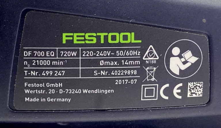FREZARKA FESTOOL DF 700 EQ-PLUS XL DUŻY ZESTAW | Frezarki | Loombard.pl