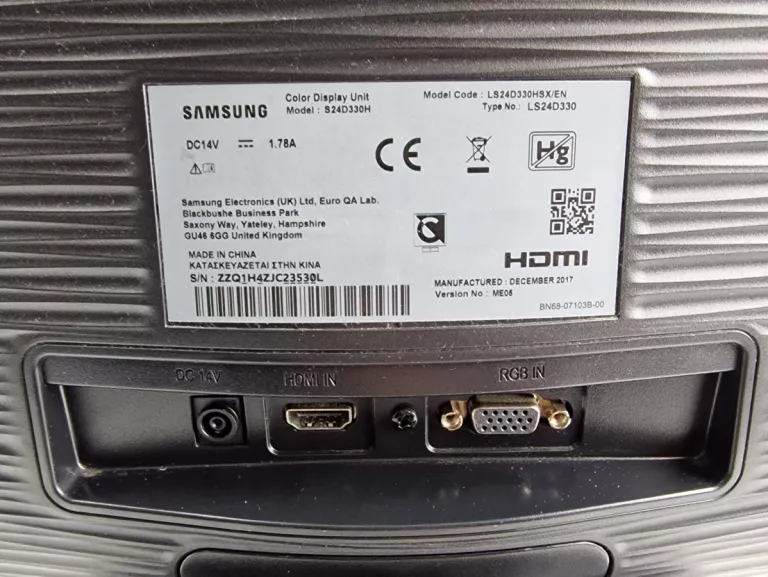 MONITOR LED SAMSUNG S24D330HSX 24" | Monitory | Loombard.pl