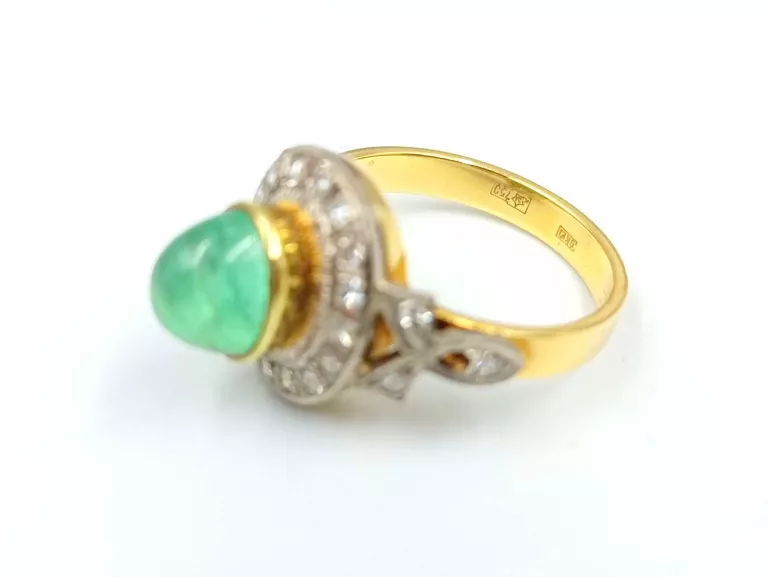 ZŁOTY PIERSCIONEK R23 PRÓBA 750 8,590G DIAMENT | Pierścionki, obrączki | Loombard.pl