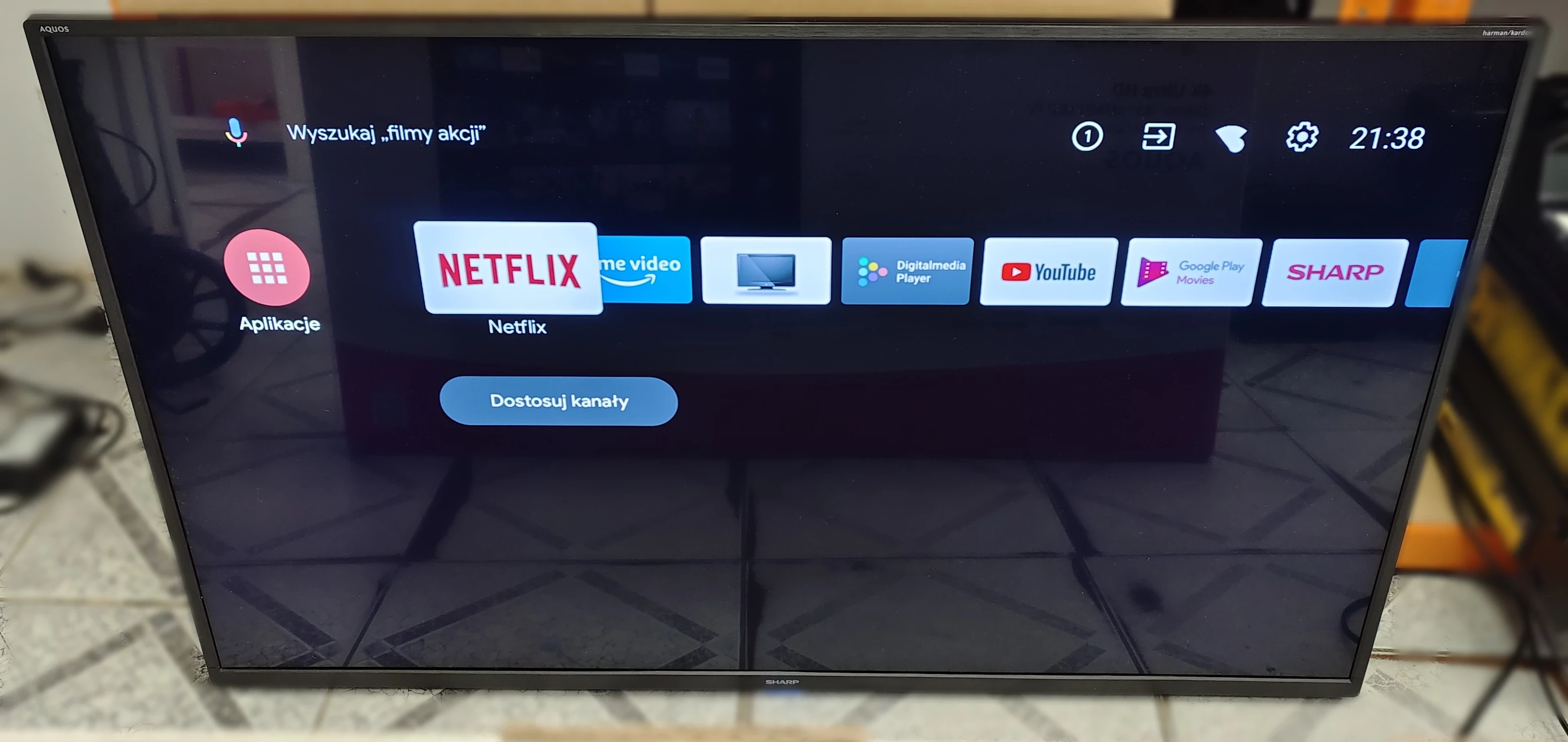 TELEWIZOR SHARP 43BL2EA 43" 4K ULTRA HD ANDROID TV (BRAK NÓŻEK ...
