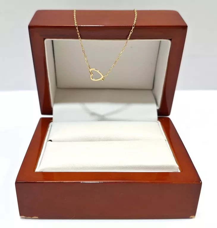 PIĘKNA ZŁOTA BRANSOLETKA Z SERDUSZKIEM 0,87G PRÓBA 585 | Bransoletki | Loombard.pl