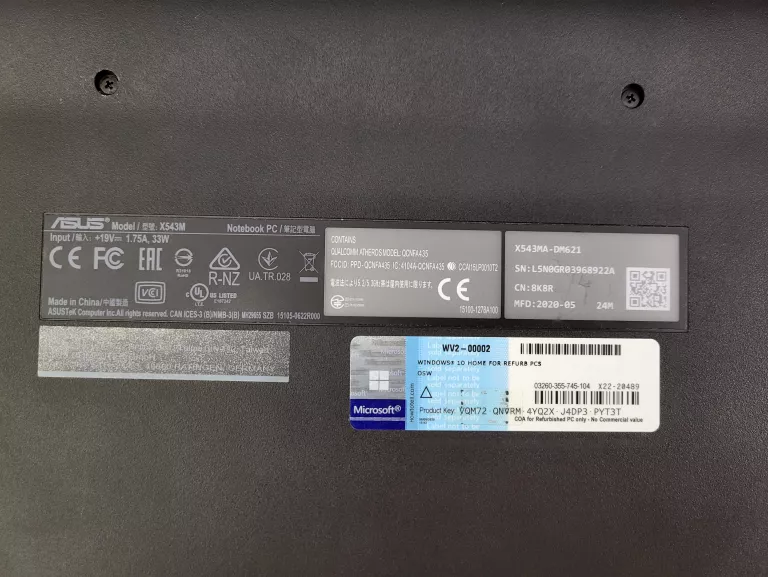 LAPTOP ASUS VIVOBOOK X543M 475GB/4GB W11/INTEL CELERON N4000 ŁADOWARKA ...