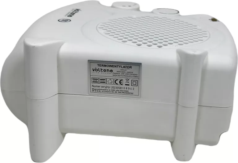 TERMOWENTYLATOR 1000/2000W 230V TERMOSTAT BIAŁY VO0281 VOLTENO ...