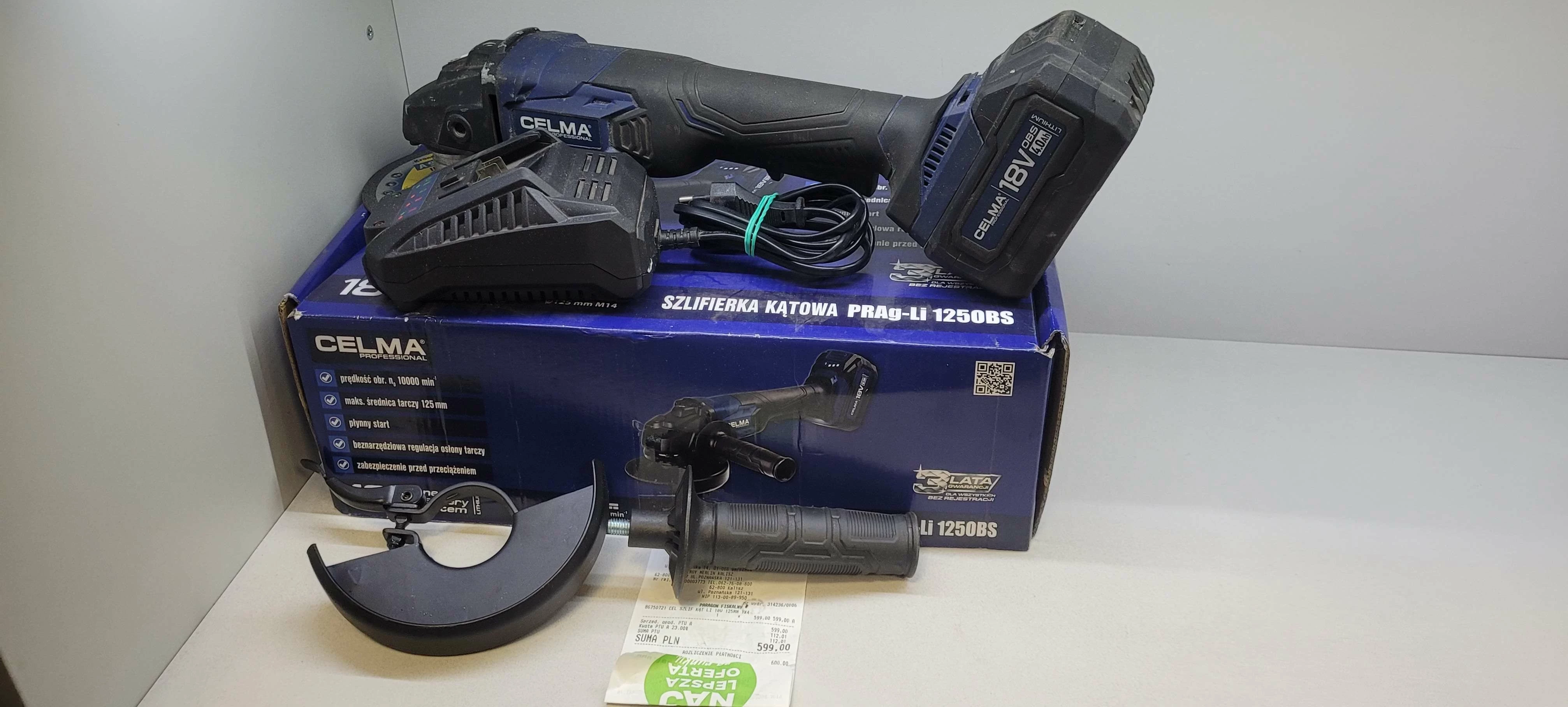 SZLIFIERKA CELMA PRAG-LI 125OBS KOMPLET GWARANCJA | Szlifierki | Loombard.pl