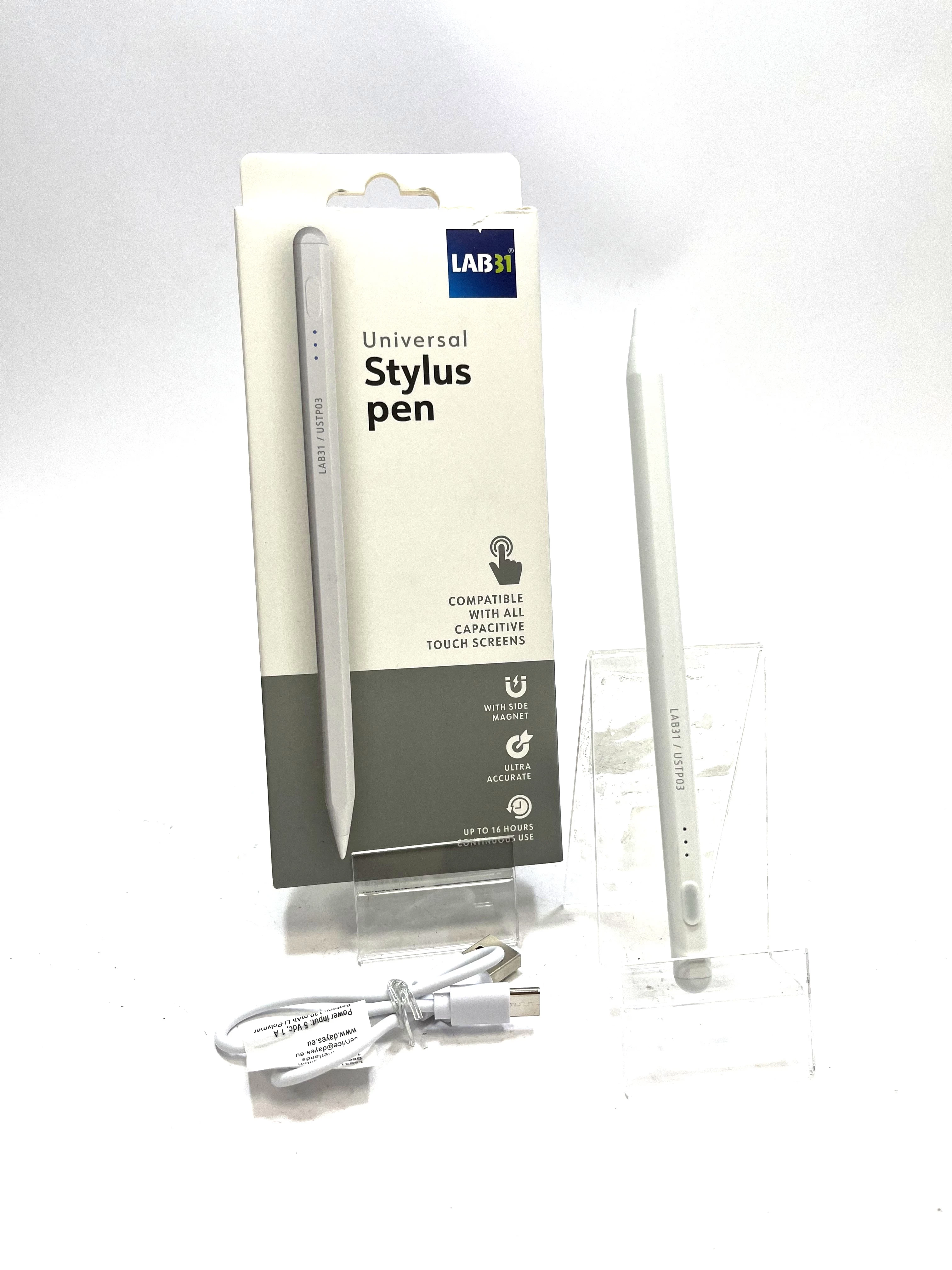 STYLUS PEN - RYSKI DO EKRANÓW LAB31, 18 CM, BIAŁY + KABEL | Rysiki ...