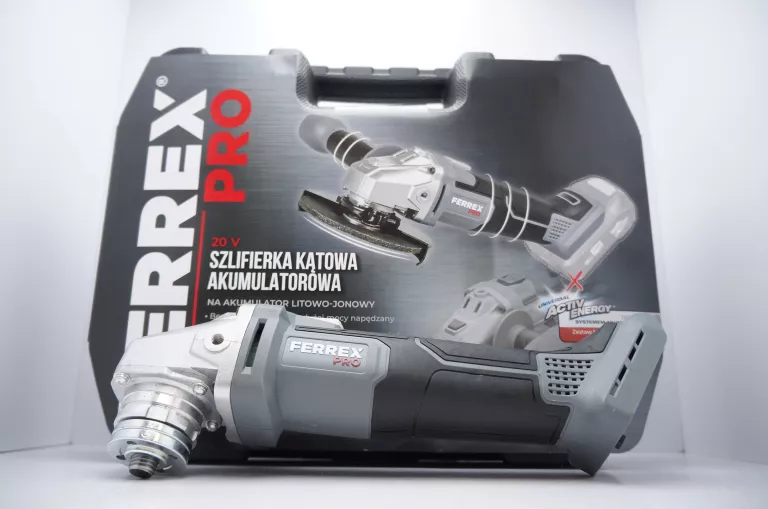 SZLIFIERKA KĄTOWA AKUMULATOROWA FERREX PRO 20V WALIZKA | Szlifierki ...