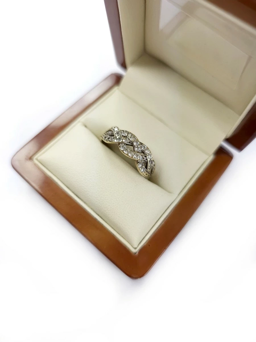 PIERŚCIONEK Z CYRKONIAMI P333 R24 2,56G | Pierścionki, obrączki | Loombard.pl