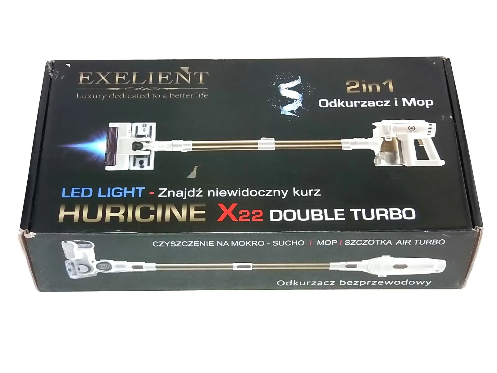 ODKURZACZ/ MOP BEZPRZEWODOWY EXELIENT HURICINE X22 | Odkurzacze pionowe | Loombard.pl