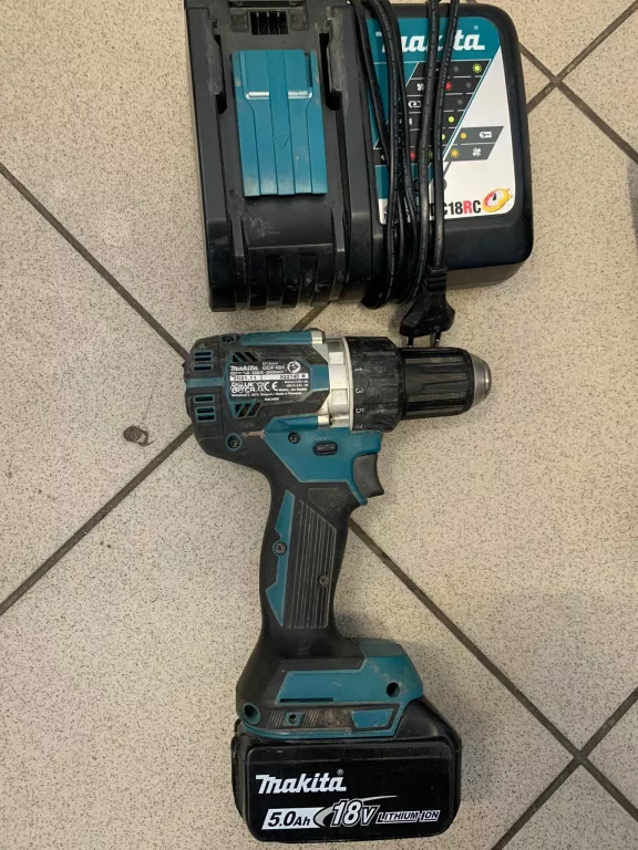 MAKITA DDF484+BATERIA BL1850B+ŁADOWARKA | Wkrętarki | Loombard.pl