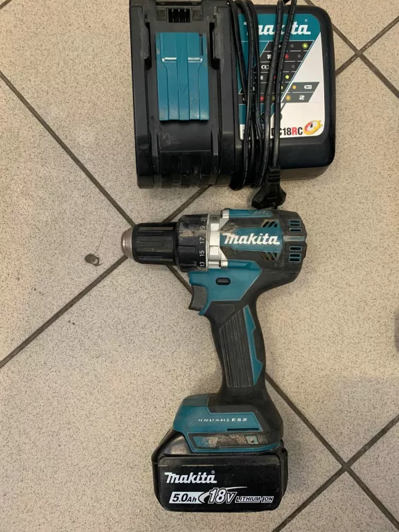 MAKITA DDF484+BATERIA BL1850B+ŁADOWARKA | Wkrętarki | Loombard.pl