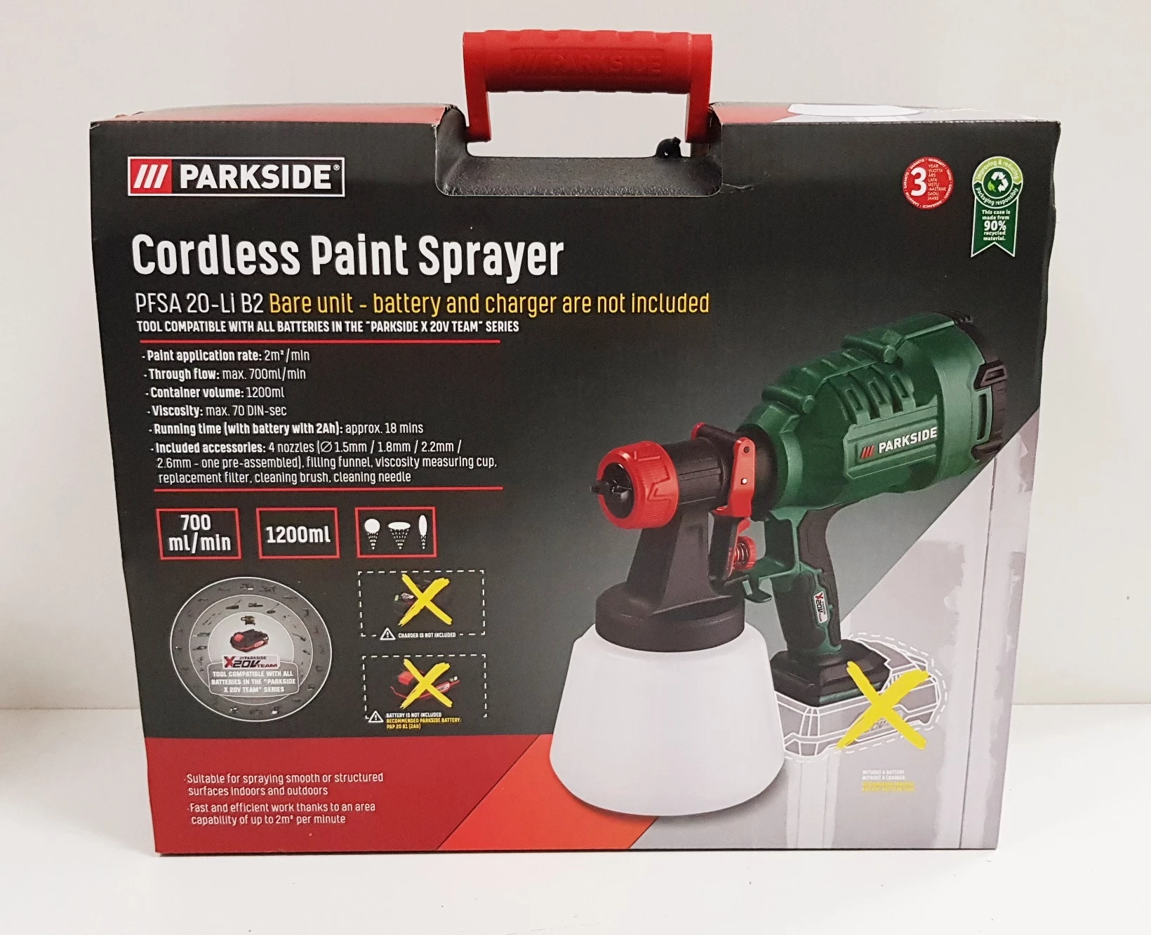 PISTOLET DO MALOWANIA PARKSIDE PFSA 20-LI B2 | Pistolety malarskie ...