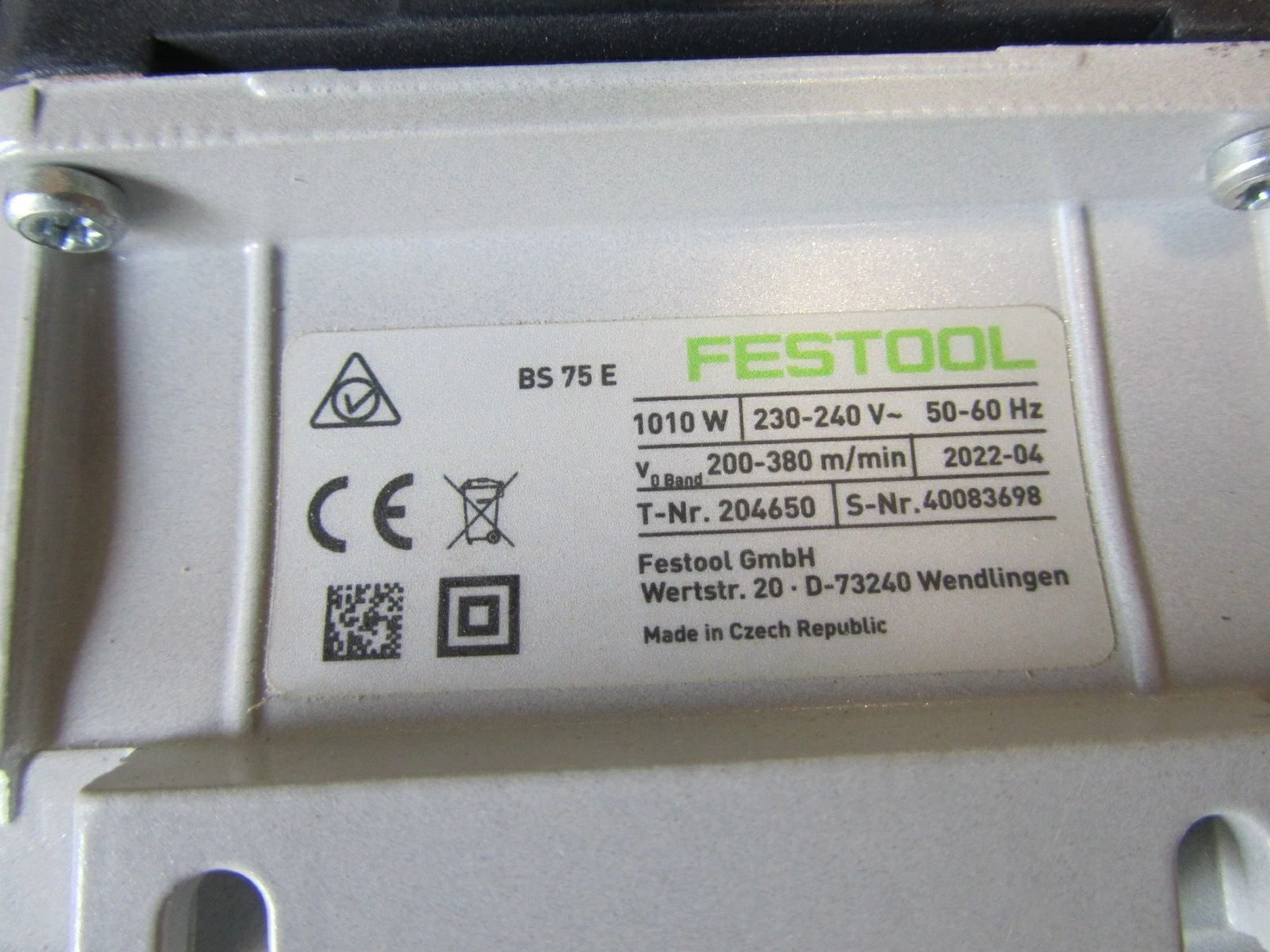 SZLIFIERKA TASMOWA FESTOOL BS 75 E WALIZKA | Szlifierki | Loombard.pl