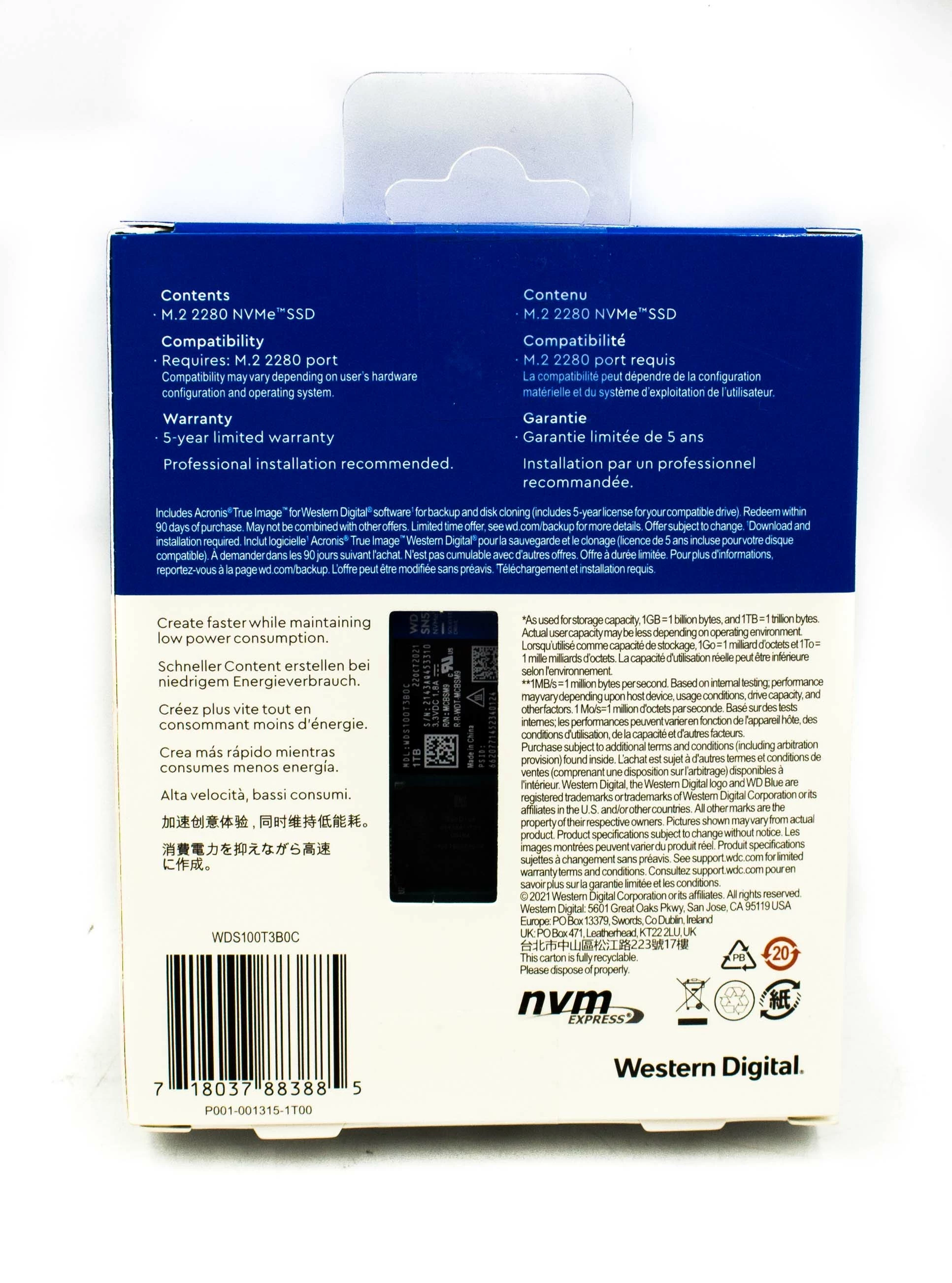 DYSK SSD BLUE 1TB SN570 NVME M.2 PCIE GEN3 | Dyski SSD | Loombard.pl